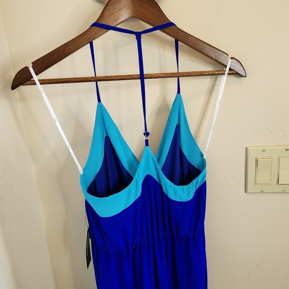 Lulus | Dresses | Lulus Bright Side Cobalt Blue Color Block Maxi Dress ...